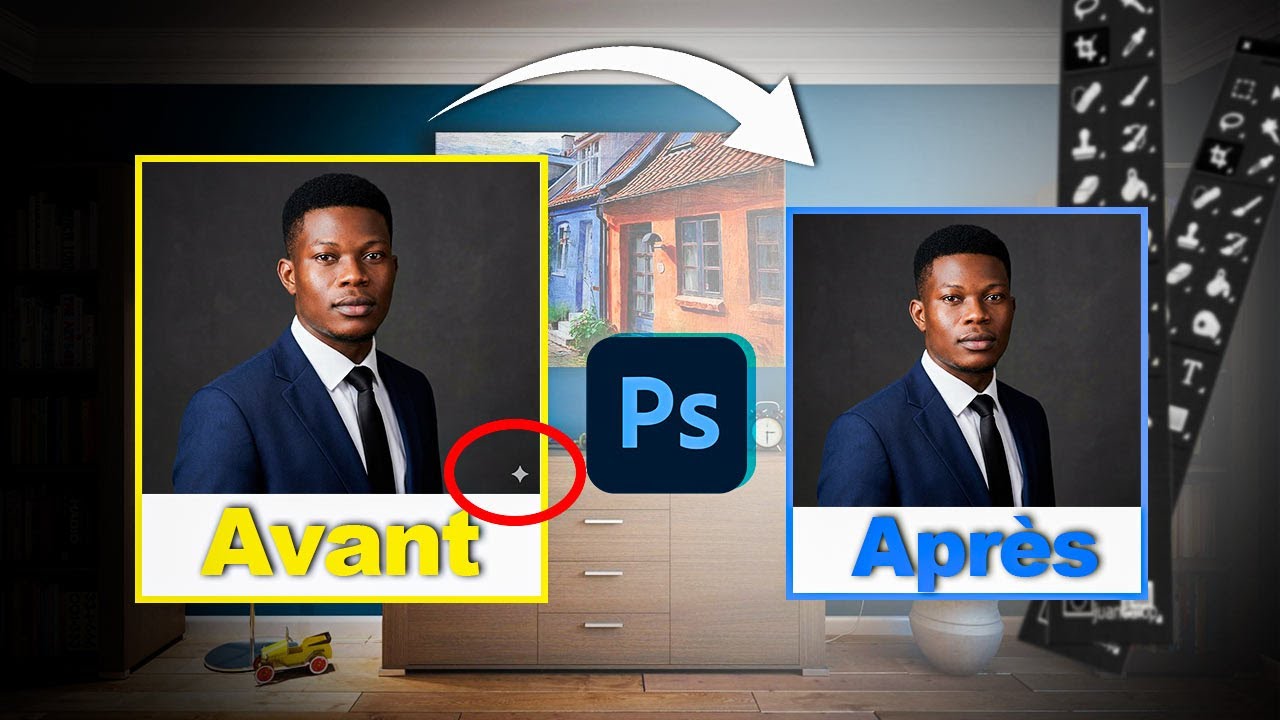 Supprimer le filigrane Gemini en 1 clic sur Photoshop - YouTube