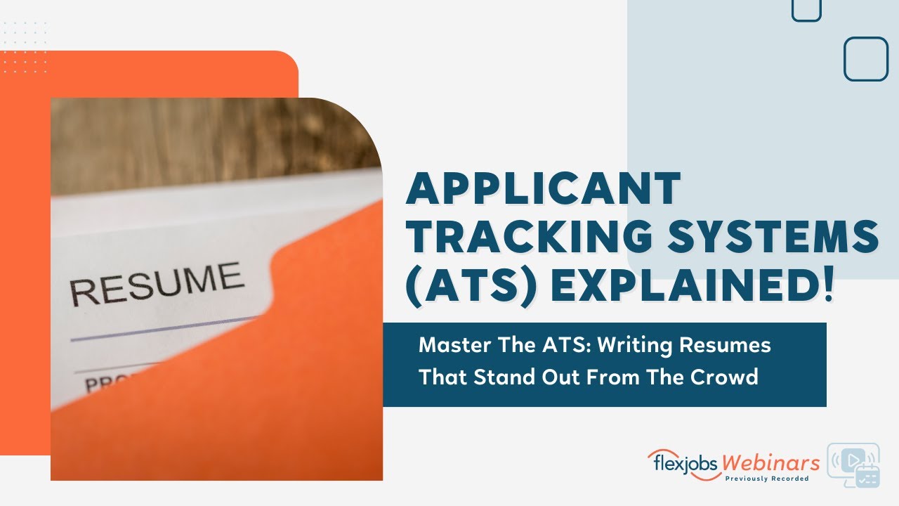 Job Search Hack: Applicant Tracking Systems (ATS) Explained! Write ...