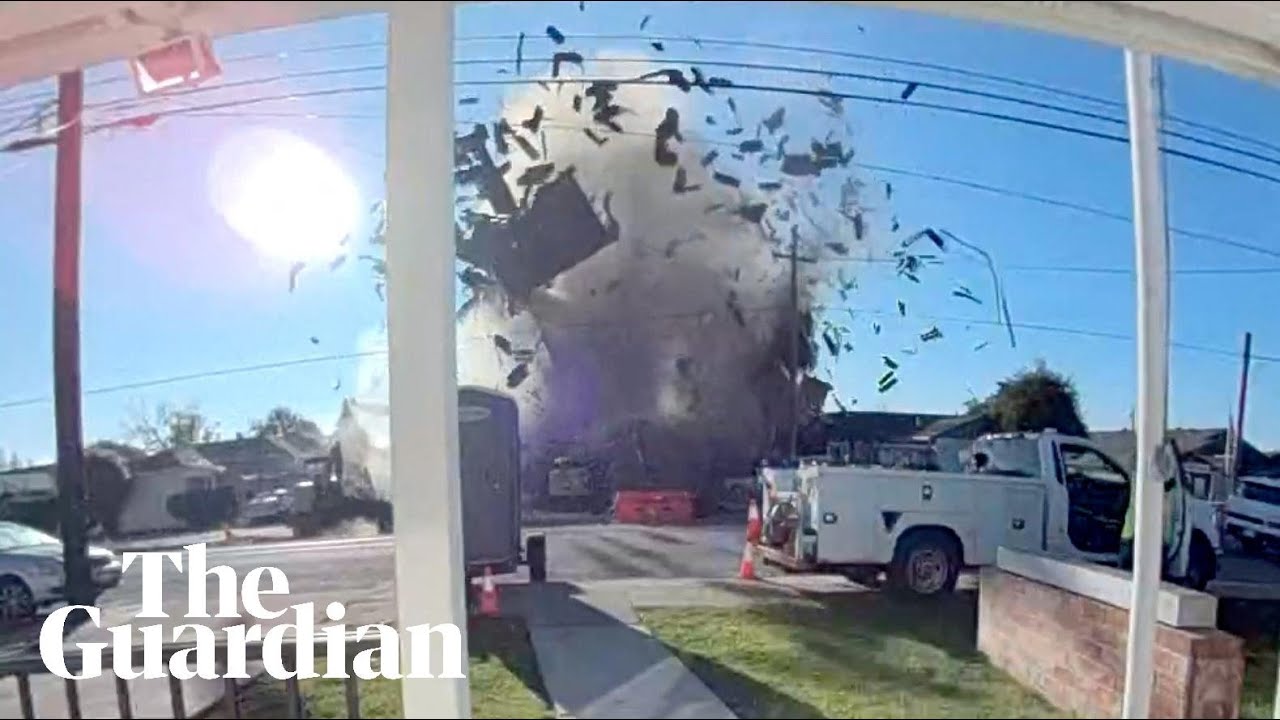 Gas explosion caught on doorbell camera destroys home in California ...