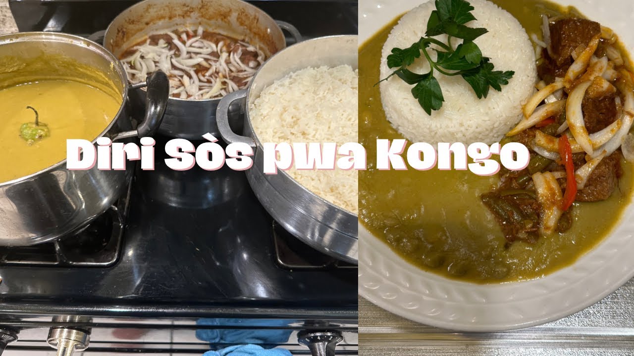 DIRI SÒS PWA KONGO/ RICE& PIGEON PEAS SAUCE/BEEF SAUCE🇭🇹 - YouTube