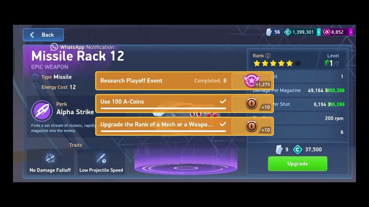 BEEF UP MISSILE RACK 12 AND ATTACK | MECH ARENA - YouTube