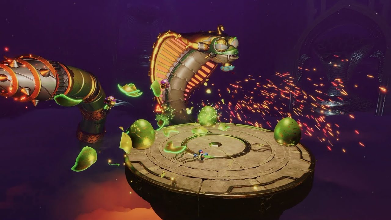 Astro Bot Gameplay 08 Big Snek Lady Boss and Dude Raider Level - YouTube