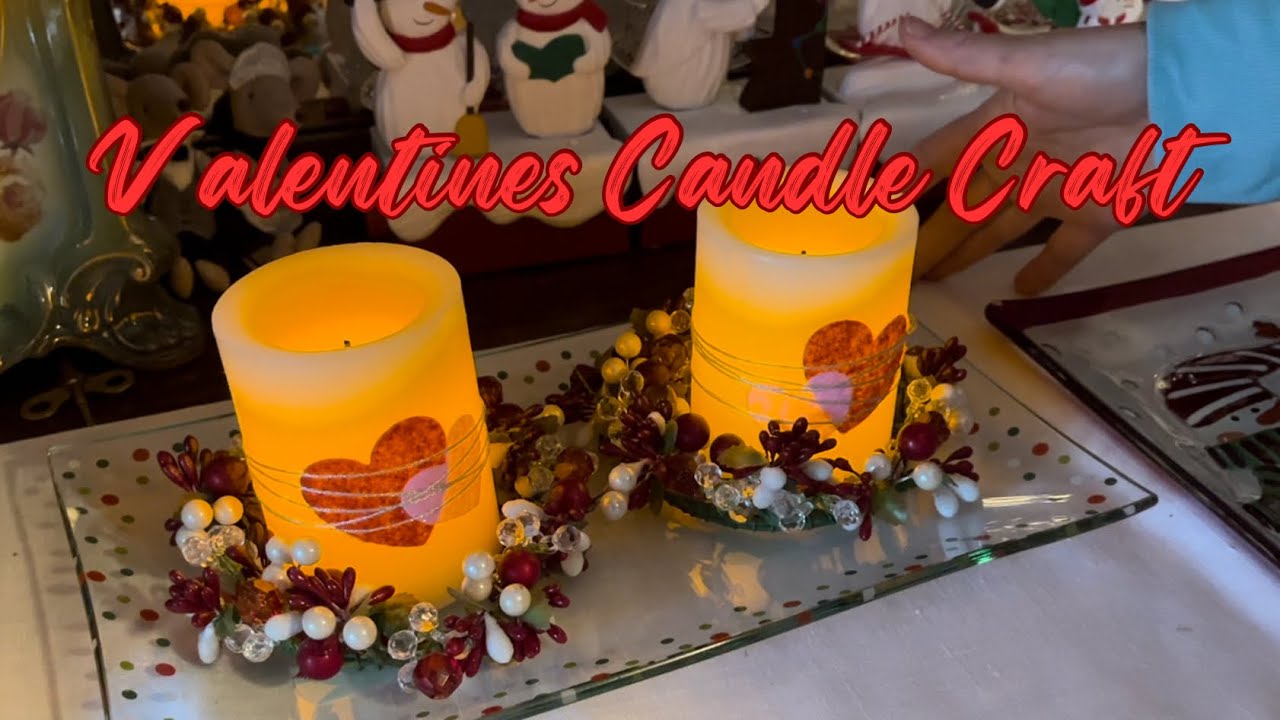 Valentines Candle Craft - YouTube