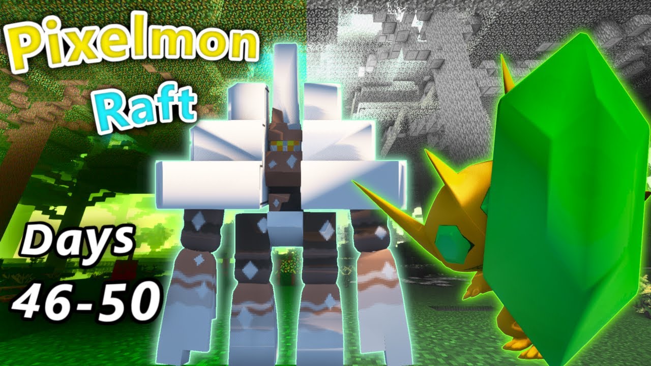 Minecraft Pixelmon Raft - The TREE from SPACE! (Days 46-50) - YouTube