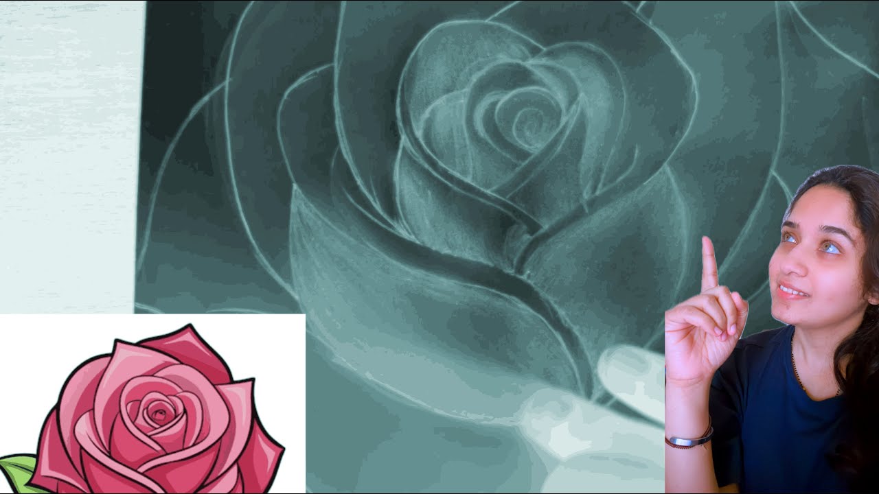 How to Draw a Rose : Step by Step for Beginners | Rose sketching ...