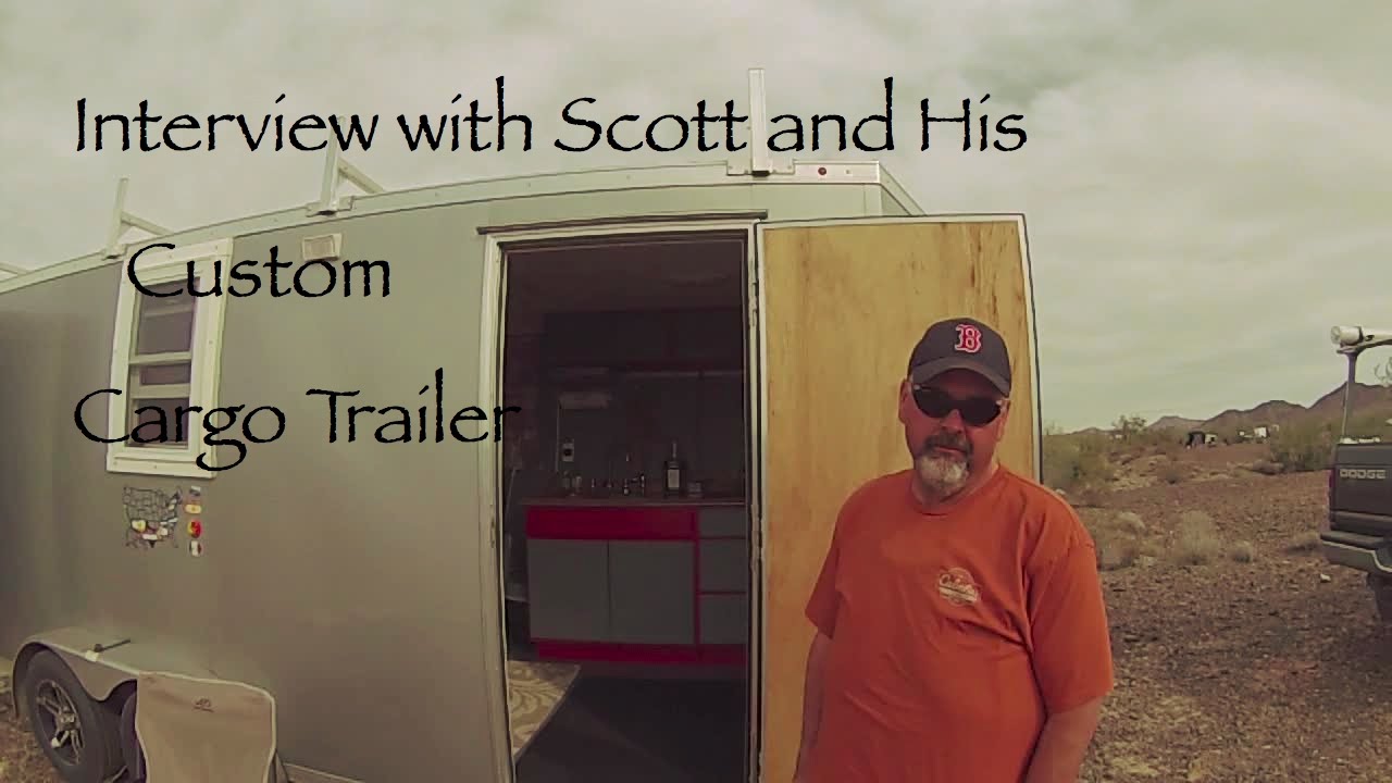 Custom Cargo Trailer Camper Interview with Scott - YouTube
