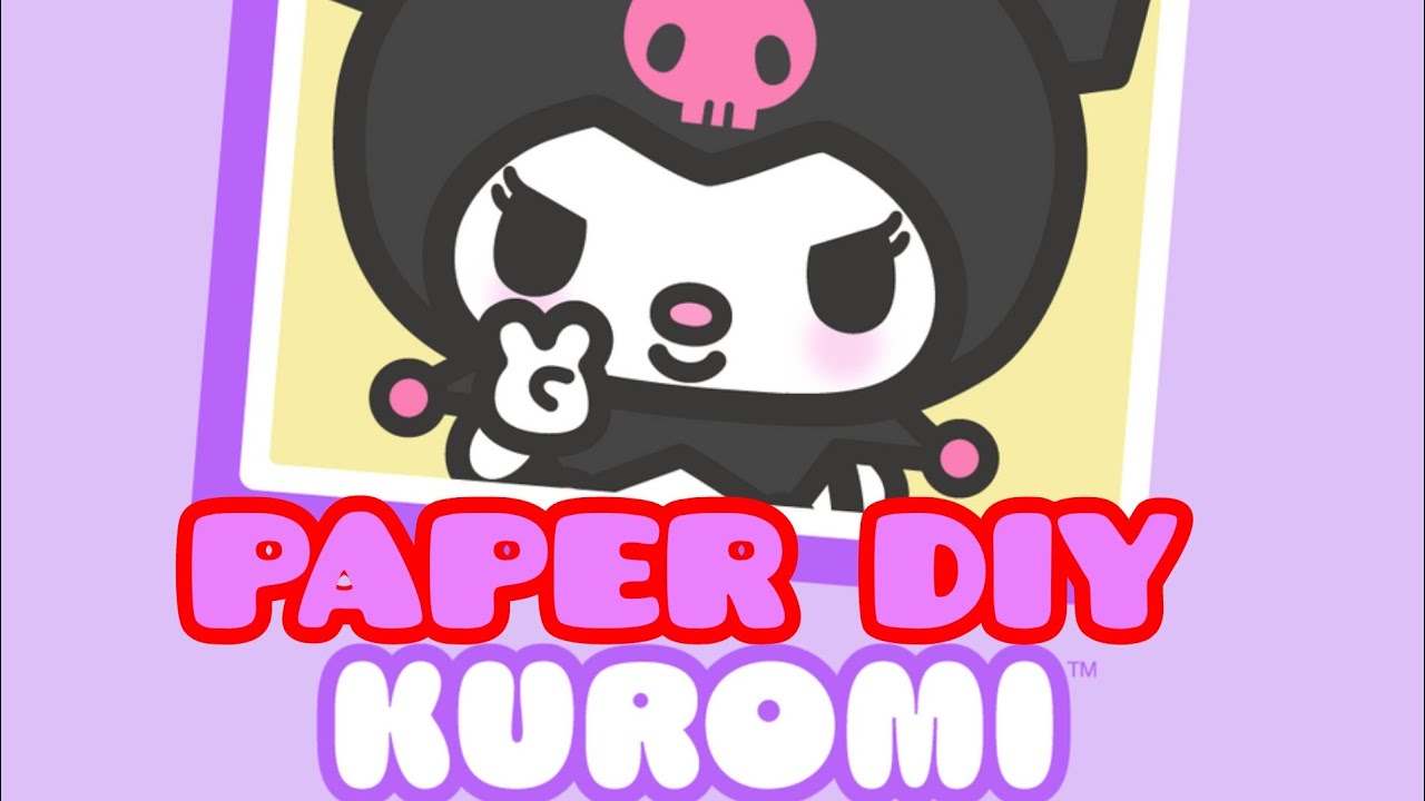 PAPER DIY Kuromi Hello kitty ASMR 💟#squish #asmr #diy #papercraft # ...