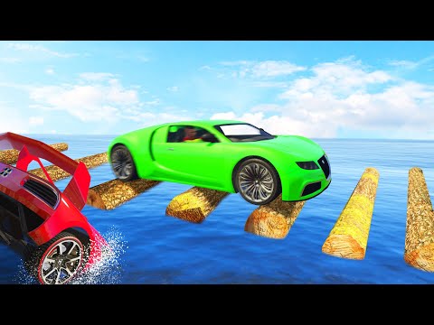 CROSS The Logs Without FAILING! (GTA 5 Funny Moments)