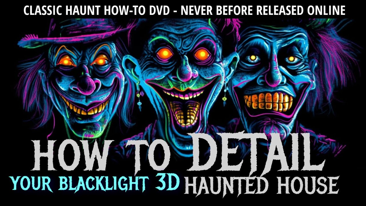 How to Build a Blacklight 3D Haunted House - Clown Theme - YouTube