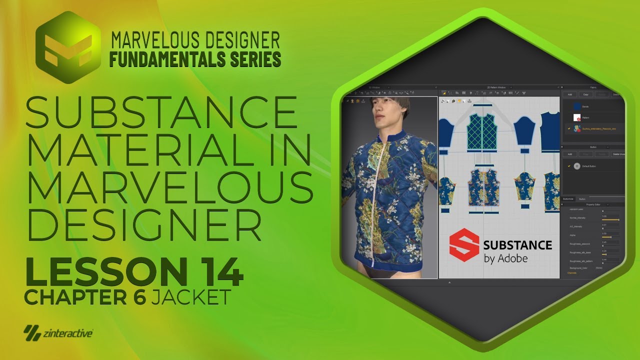 Substance Material in Marvelous Designer | Lesson 14 | Chapter 6 ...