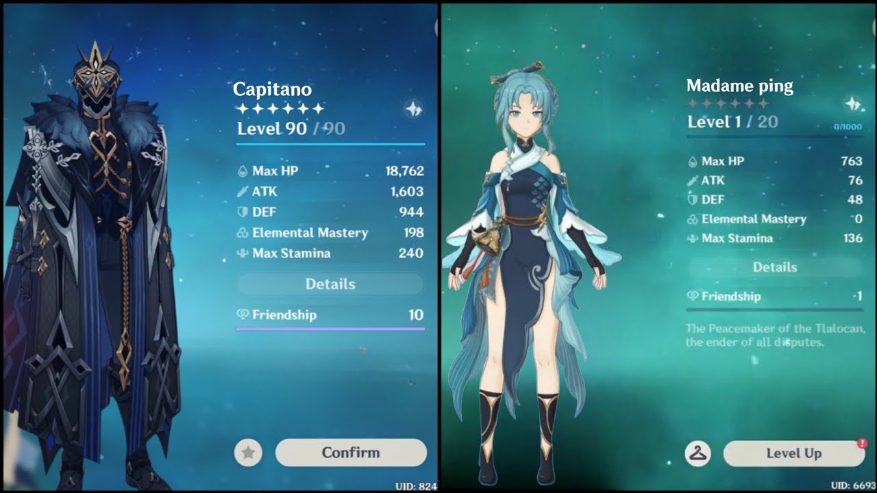 MADEME PING AND CAPITANO NOT GOING TO BE PLAYBLE CHARACTER ...