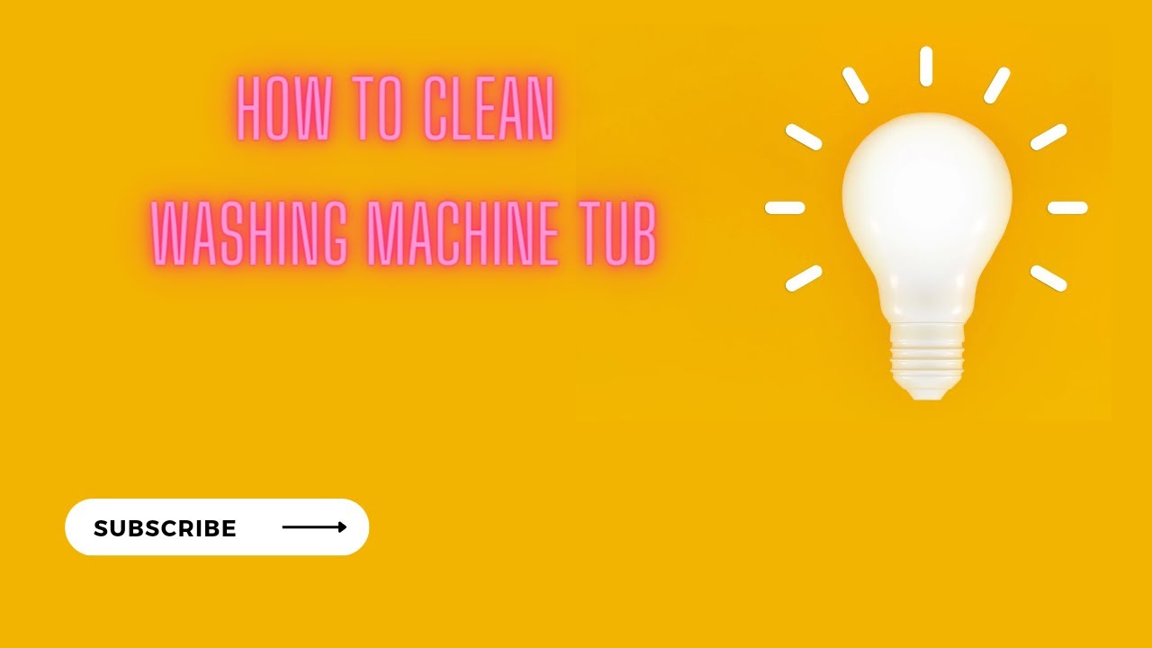 How to clean washing machine tub - YouTube