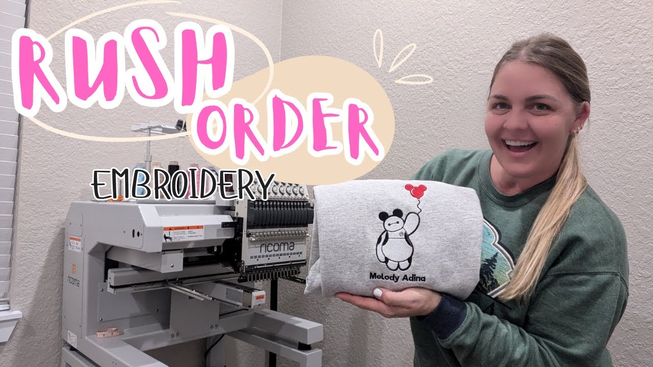 RUSH ORDER | EMBROIDERY, RICOMA MT1501 - YouTube