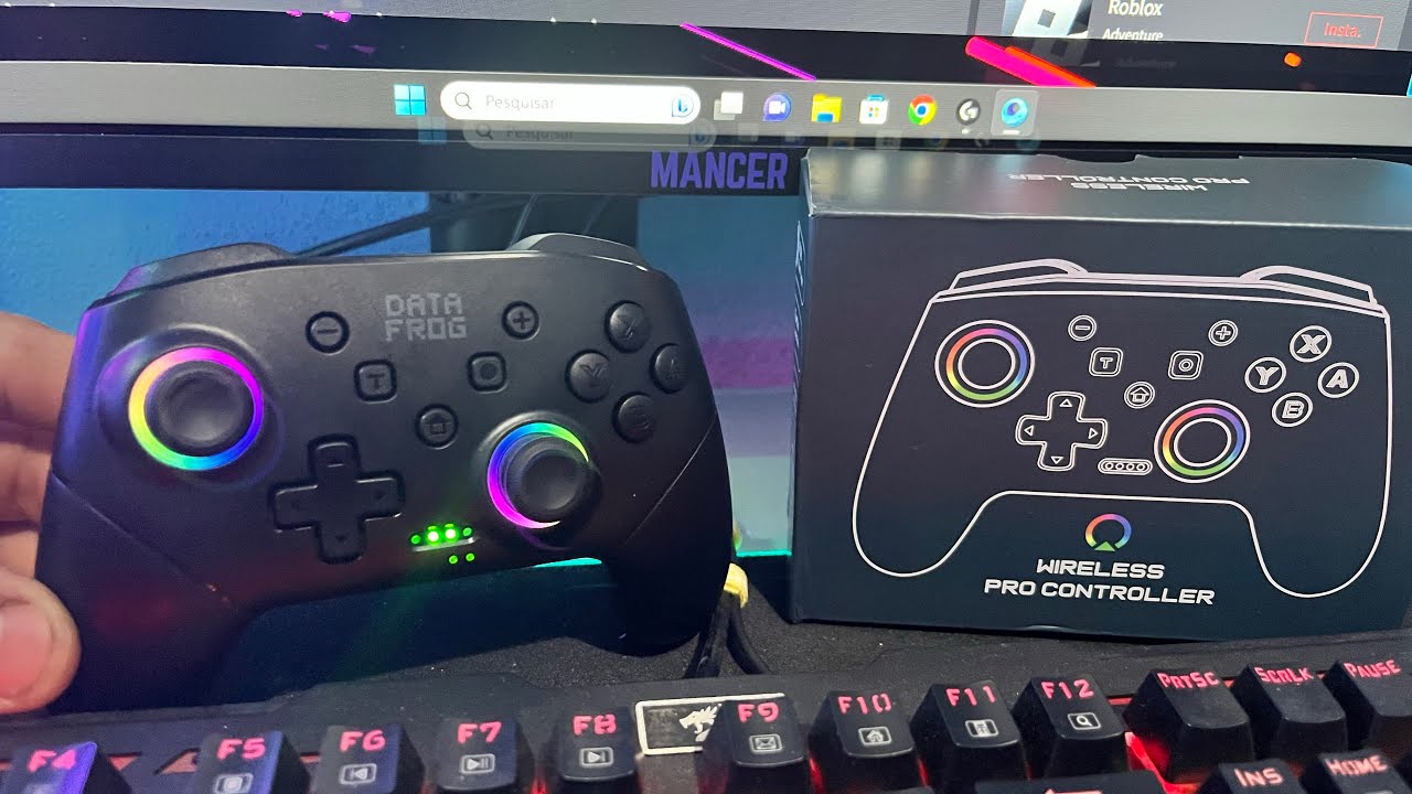 Configurar Conectar Controle Data Frog como controle de xbox no computador - YouTube