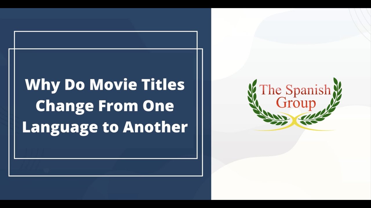 Movie Titles Translation - YouTube