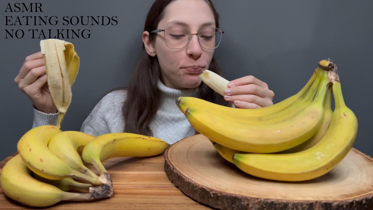 Asmr Fresh Peepled Banana Eating Sounds Youtube