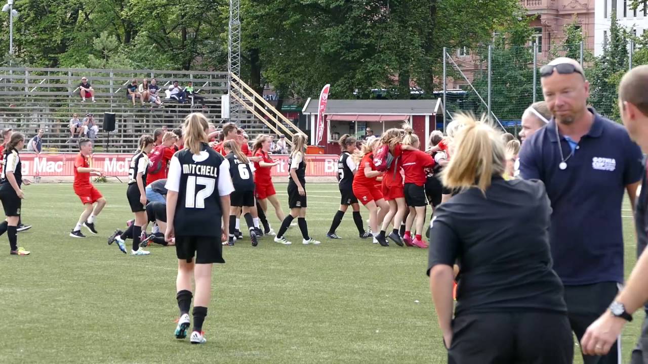 Swindon Town U14 Girls Celebrate Winning The Gothia Cup - YouTube