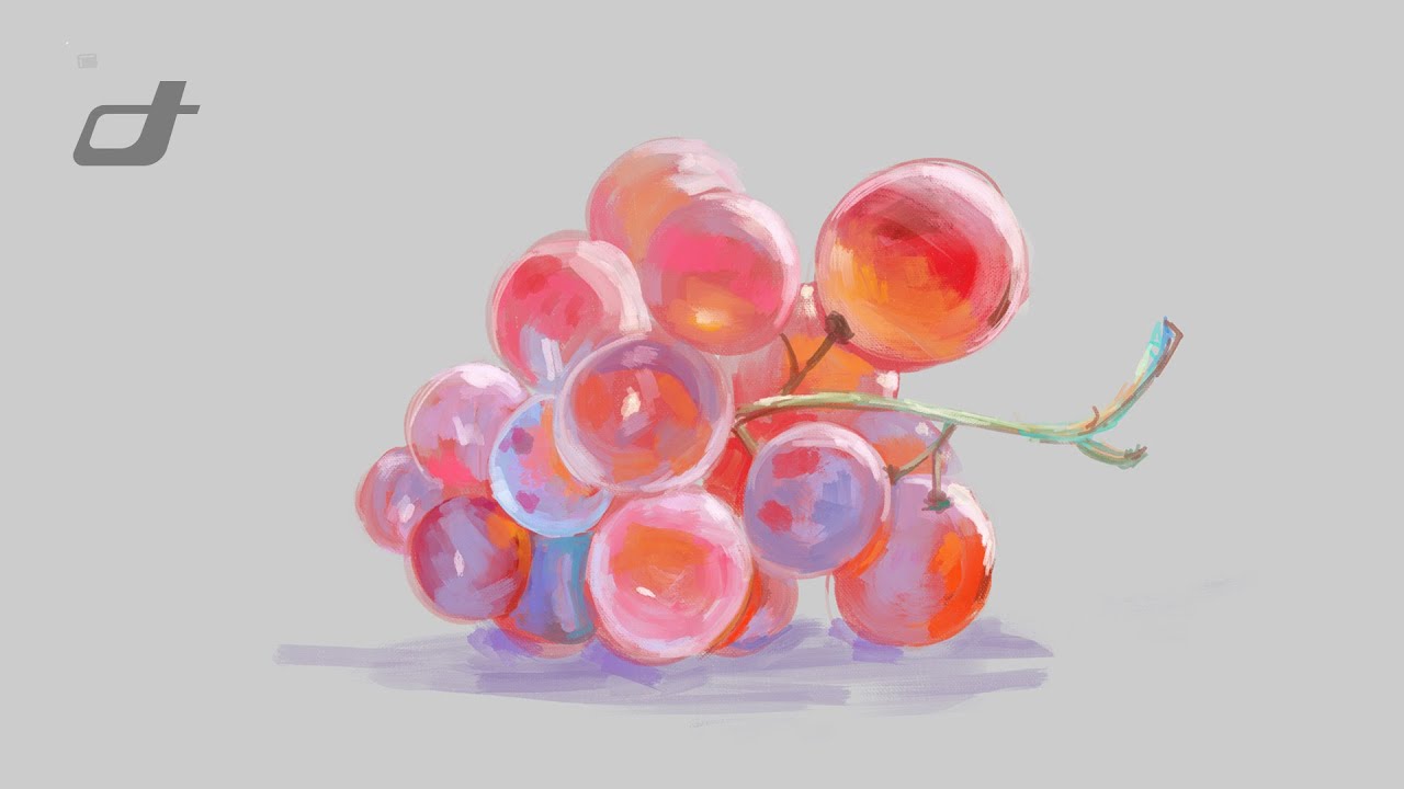 Digital Art Showcase: Creating Grapes Drawing on iPad with Procreate ...