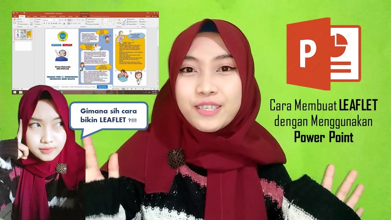 CARA MEMBUAT LEAFLET MENGGUNAKAN PPT - YouTube