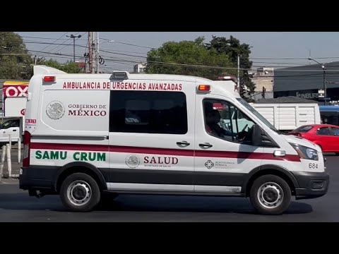 Ambulancia del CRUM / SAMU de la Ciudad de México respondiendo. - YouTube