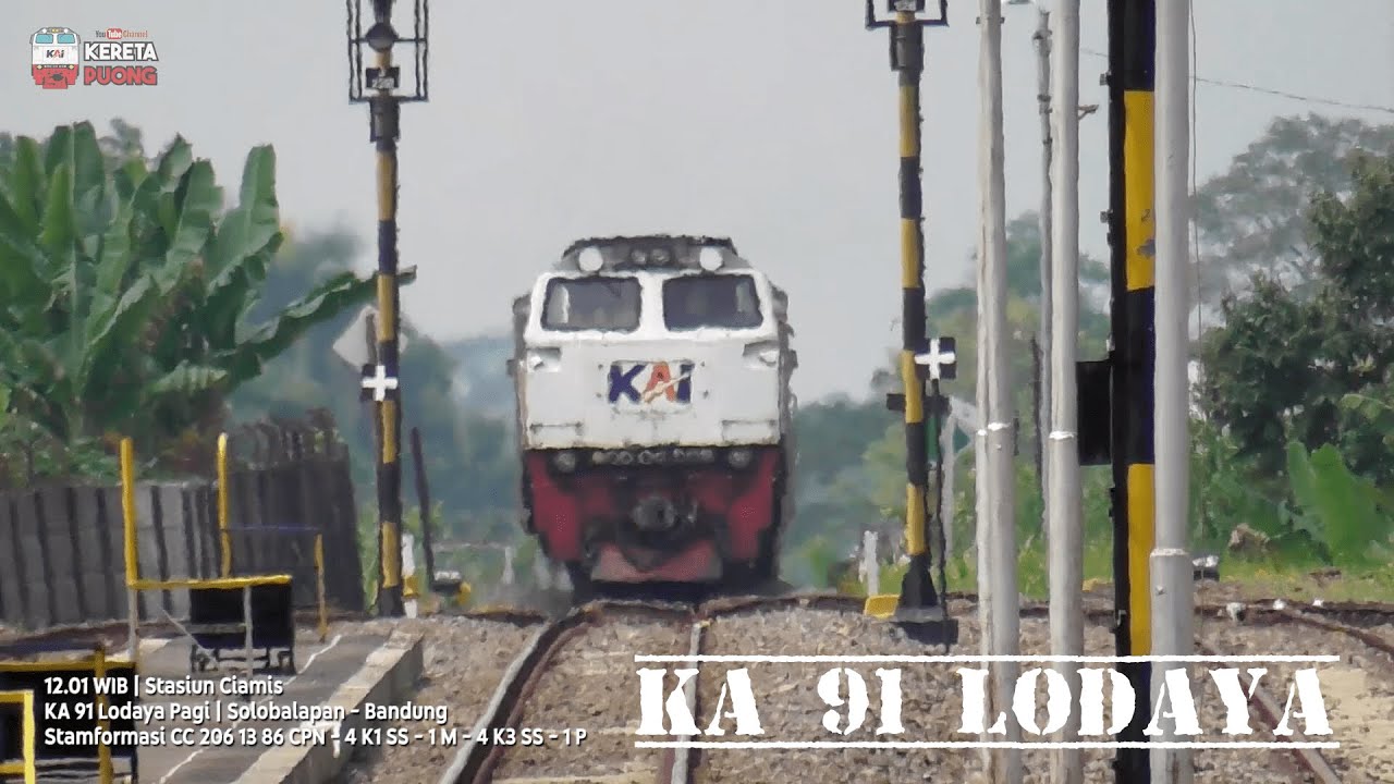 MENYAKSIKAN KERETA API LODAYA TIBA DAN BERANGKAT DI STASIUN CIAMIS ...