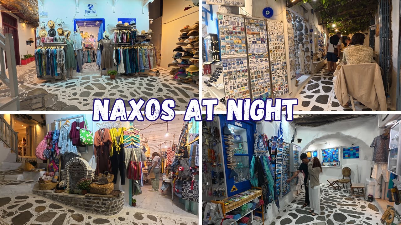 Evening Walk in Naxos, Greece 🇬🇷| Relaxing Walking Tour in Chora & Old ...