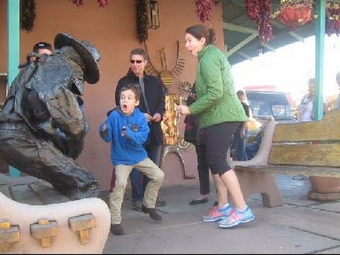Statue Surprise! Incredible reactions!! December 2015 - YouTube