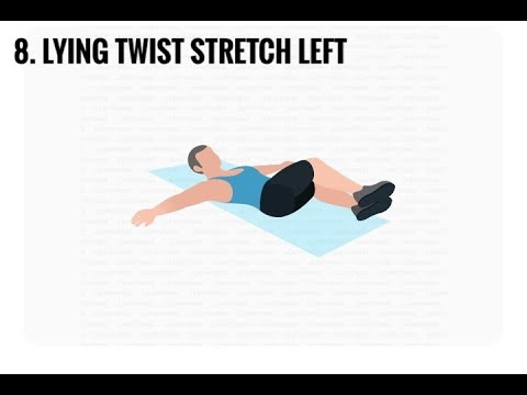 8. Lying twist stretch left (Lose Belly Fat) - YouTube