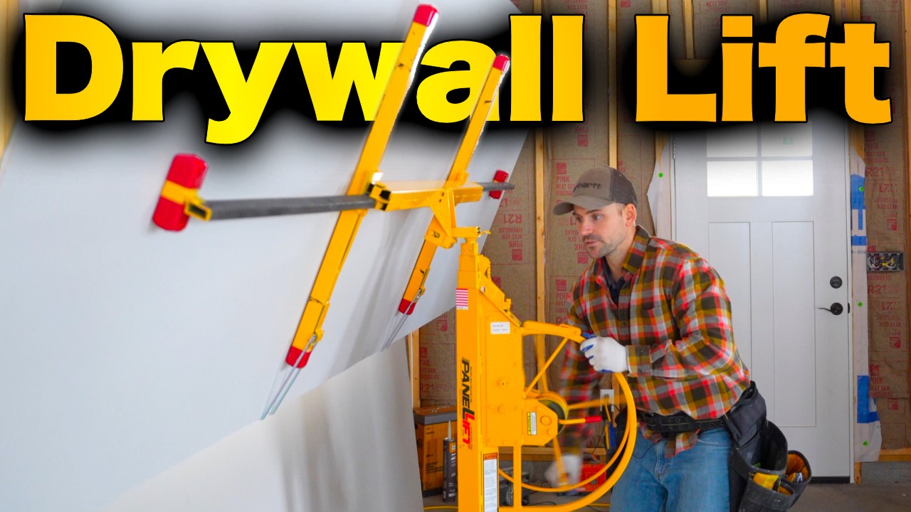 How To Use A Drywall Lift - Panel Lift Setup - YouTube