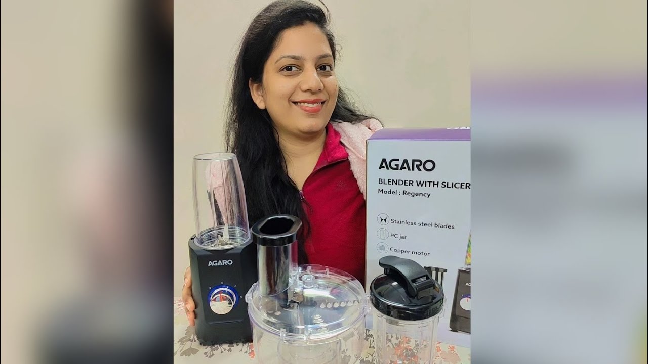 agaro regency blender with slicer - YouTube