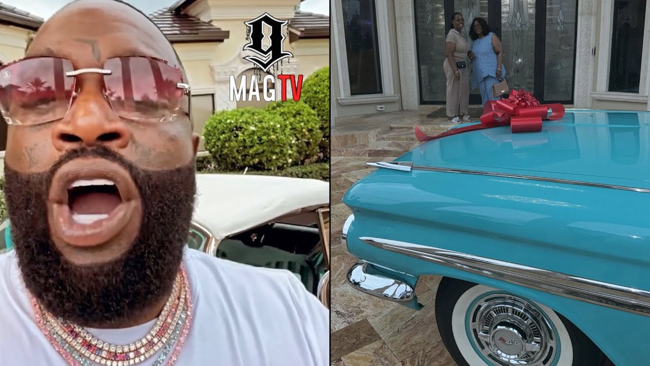 Rick Ross Mom & Sister Surprise Him With 1959 Chevy For Father's Day! 🚘 ...