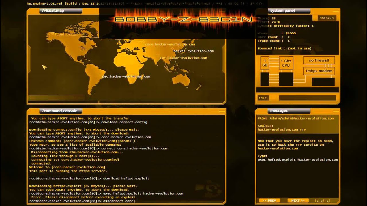 Hacker Evolution Game Play - YouTube