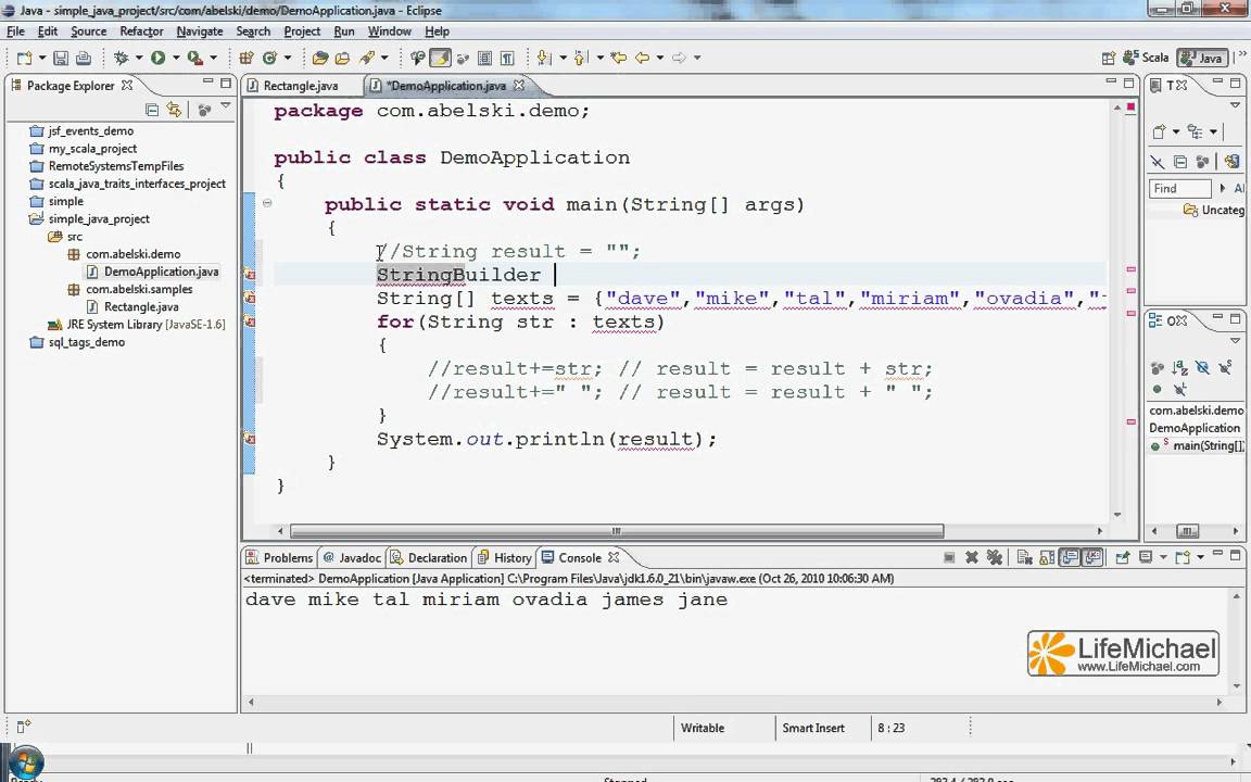 המחלקות StringBuffer ו-StringBuilder - YouTube