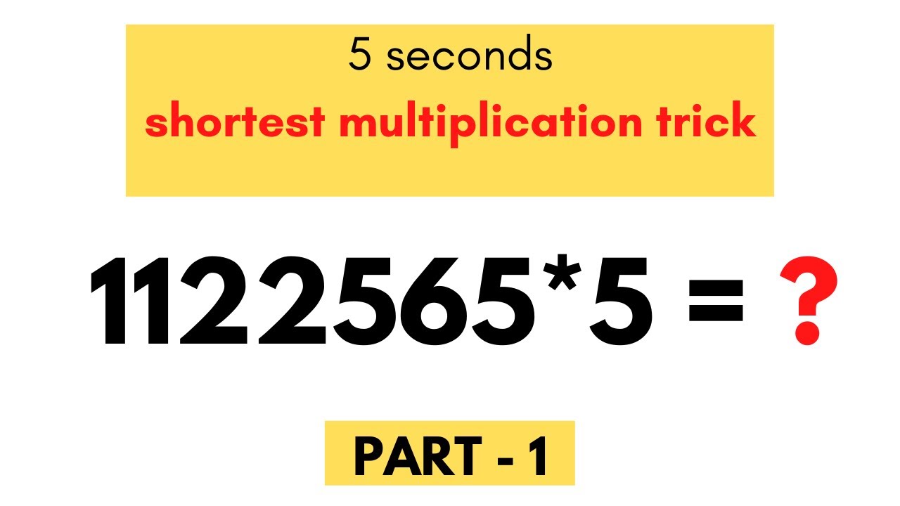Shorts 30 Seconds TRICK How To Multiply Numbers Ending In 5 Shorts 30 Seconds TRICK How To Multiply Numbers Ending In 5