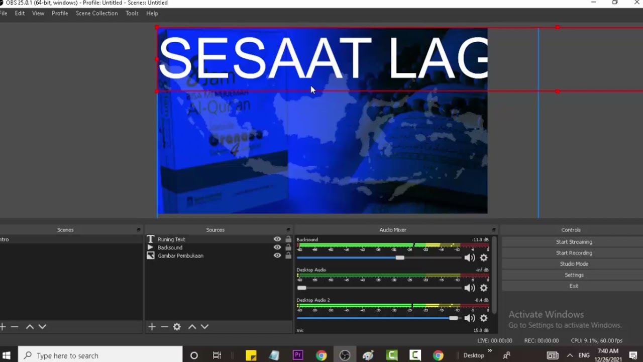 TUTORIAL |Tampilan TV| LIVE STREAMING PAKE OBS - YouTube