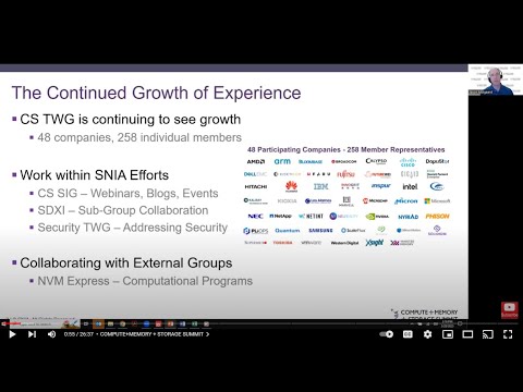 SNIA CMSS23 - Standardizing Computational Storage - YouTube
