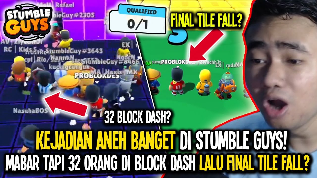 STUMBLE GUYS TAPI MAIN DI MAP BLOCK DASH BISA 32 ORANG & FINAL MAP TILE ...