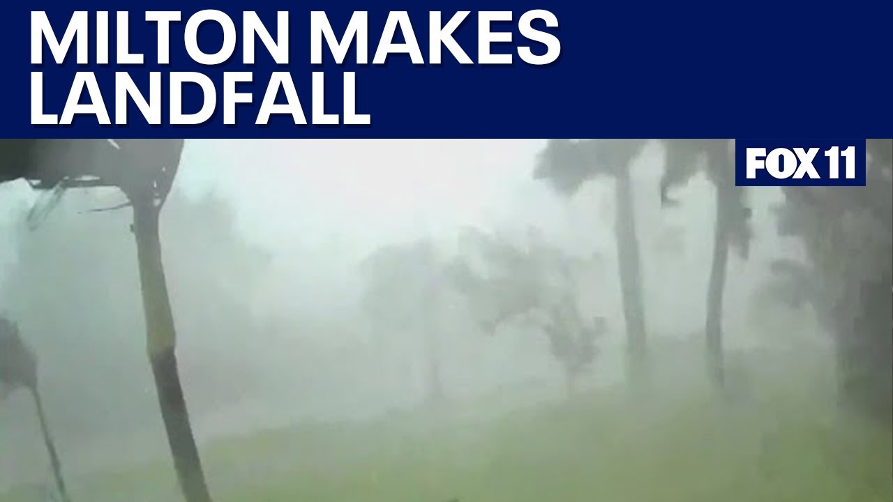 Hurricane Milton Landfall near Tampa - YouTube