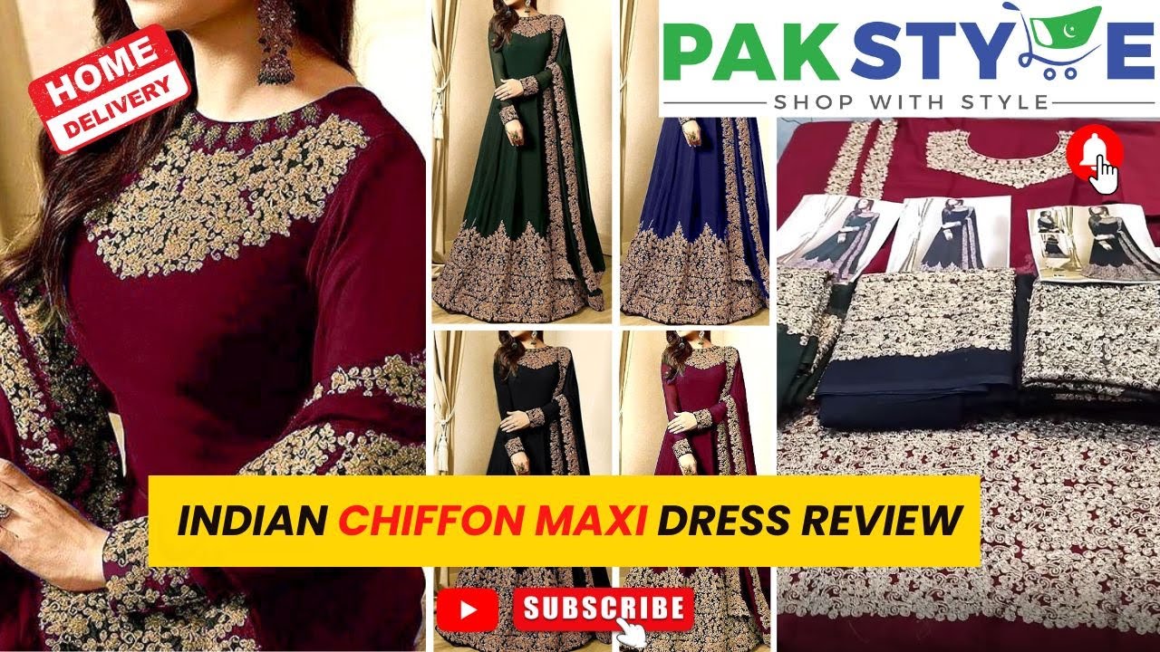 Indian Maxi Dress Designs| Chiffon Maxi Dresses in Pakistan | Formal ...