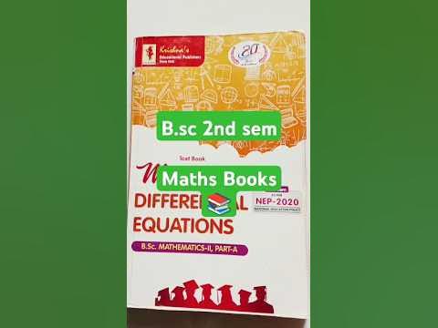B.Sc 2nd sem Maths Books# Krishna publication #MSU. - YouTube