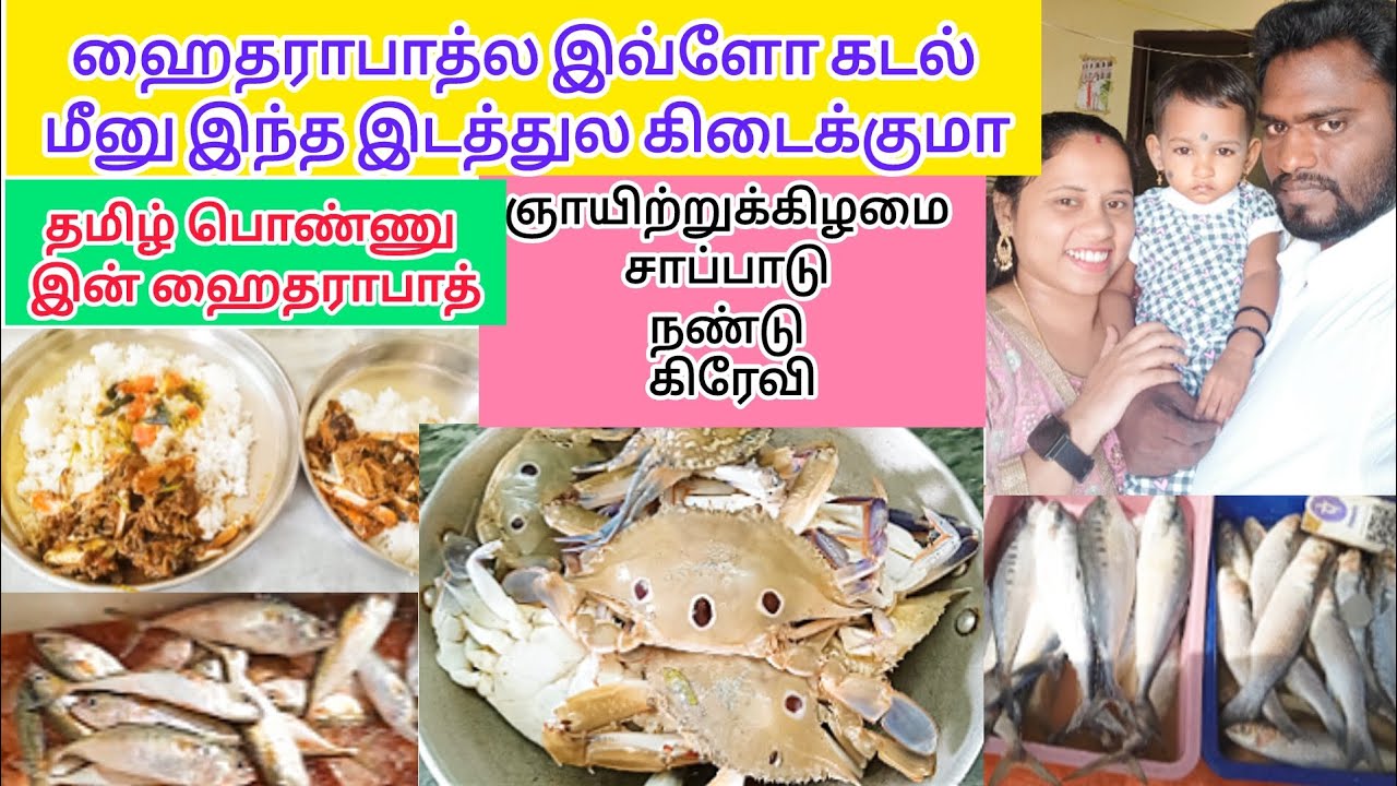 🏵️ ஹைதராபாத்ல இவ்வளவு கடல்மீன் இந்த இடத்துல கிடைக்குமா|sunday # ...