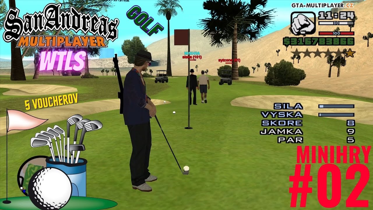 GOLF | 5 VOUCHEROV | MINIHRY #02 | GTA SAMP - WTLS | CZ/SK - YouTube