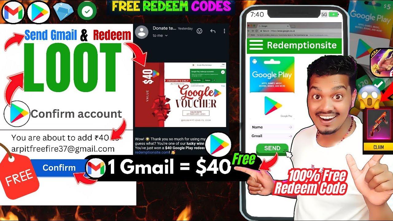 ₹40 Free😱 REDEEM CODE | #freeredeemcode | How To Get Free Redeem Codes ...