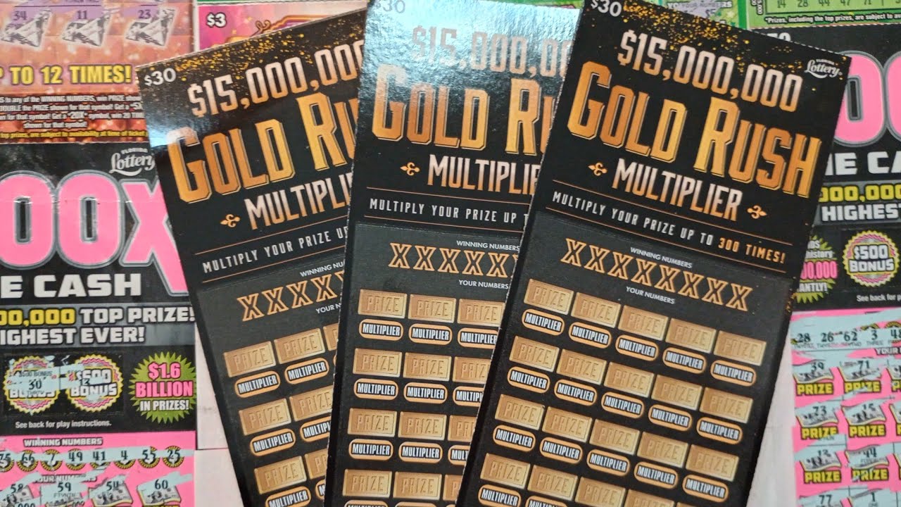 NEW FLORIDA SCRATCH OFF GOLD RUSH MULTIPLIER!! - YouTube