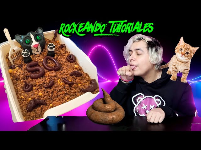 Pastel De Caca De Gato Y Litro
