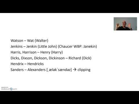 Surnames 3 – Patronymic