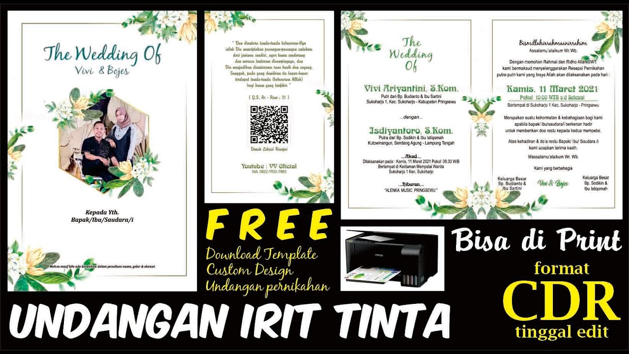 Free Template Undangan Pernikahan Simple #undangan#templateundangan # ...