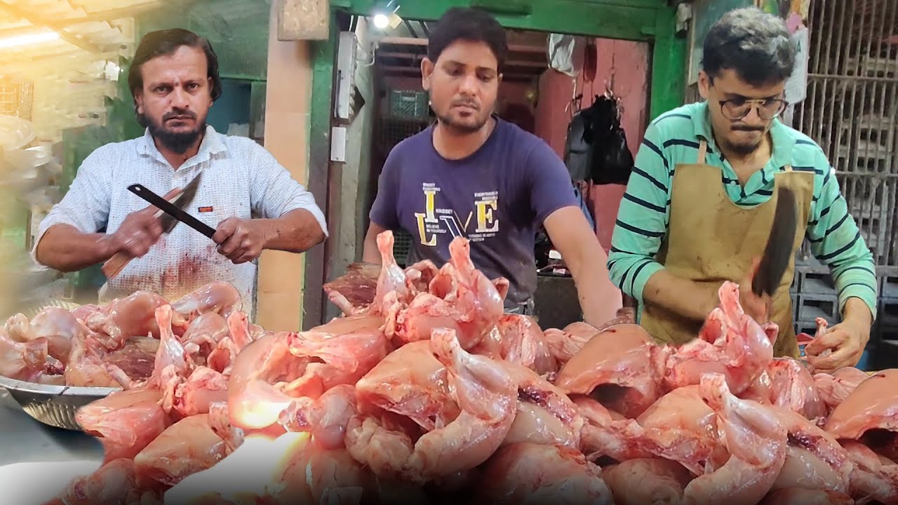 AMAZING BROILER CHICKEN SPEED CUTTNG🔥🔪 | BIG CHICKEN FAST CUTTING ...