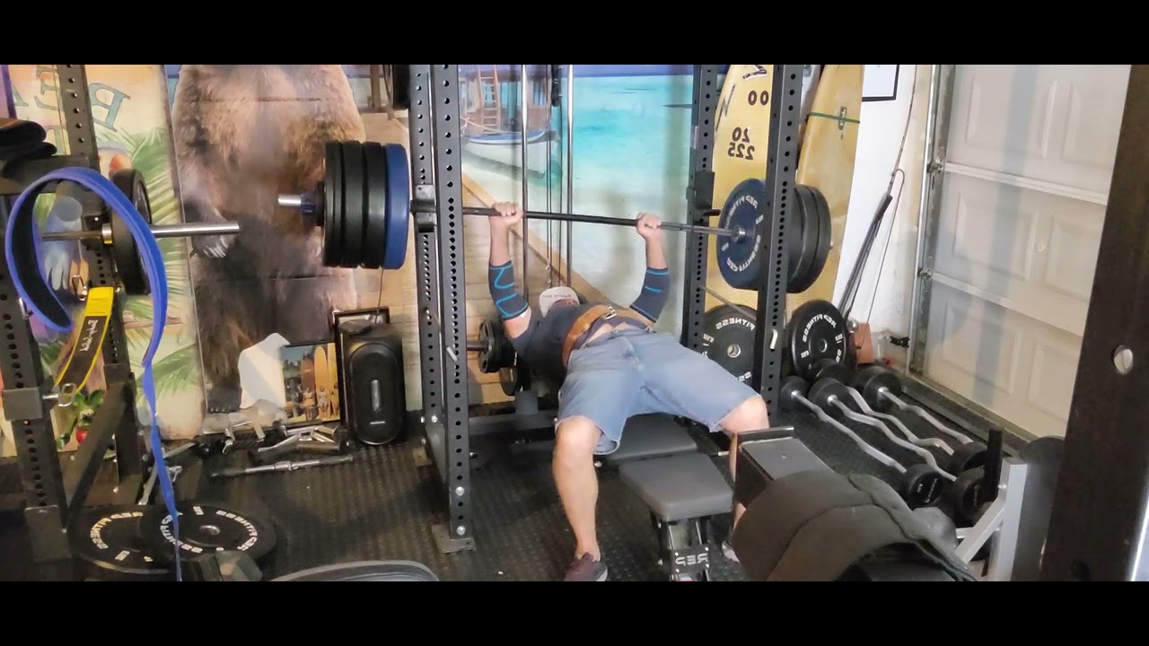 360 lb Bench press wall taken down by 63 year old. - YouTube