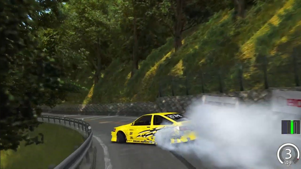 First Touge drift run with New Simagic wheel setup!! Wheel Gameplay ...